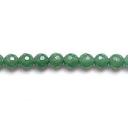 One Strand 48 Fern Green Faceted Averturine Gemstone Round Beads 8mm US ...