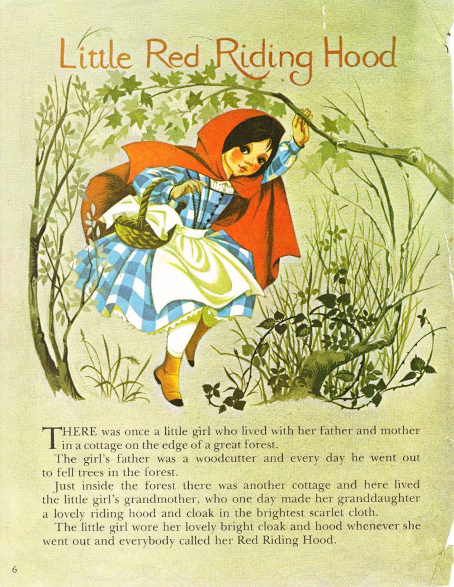 Little Red Riding Hood - Vintage Illustration Storybook Print - Deans A ...
