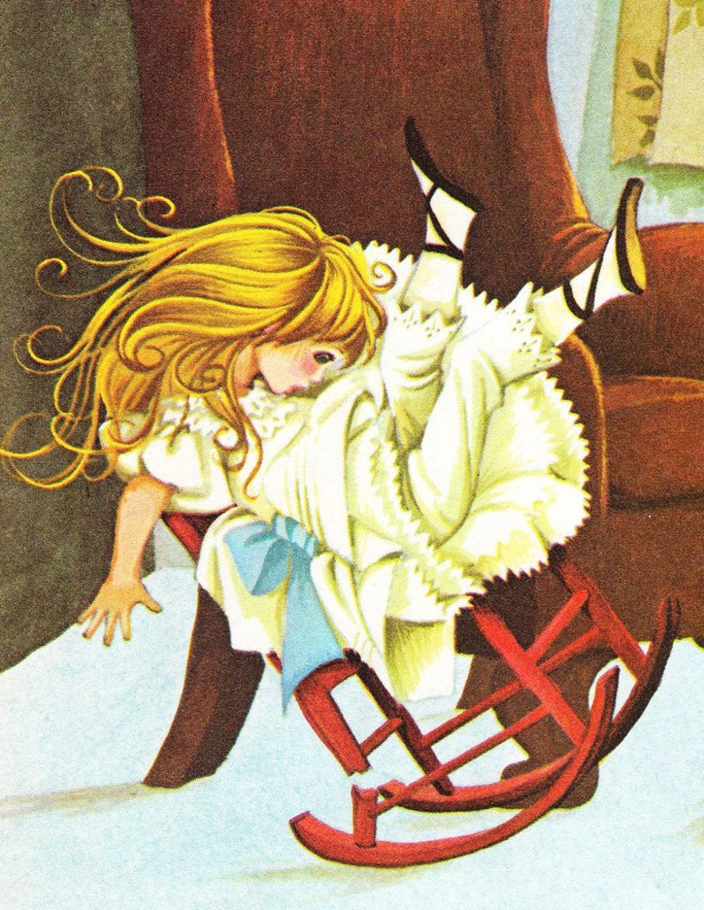 Goldilocks and the Three Bears - Vintage Illustration Storybook Print ...