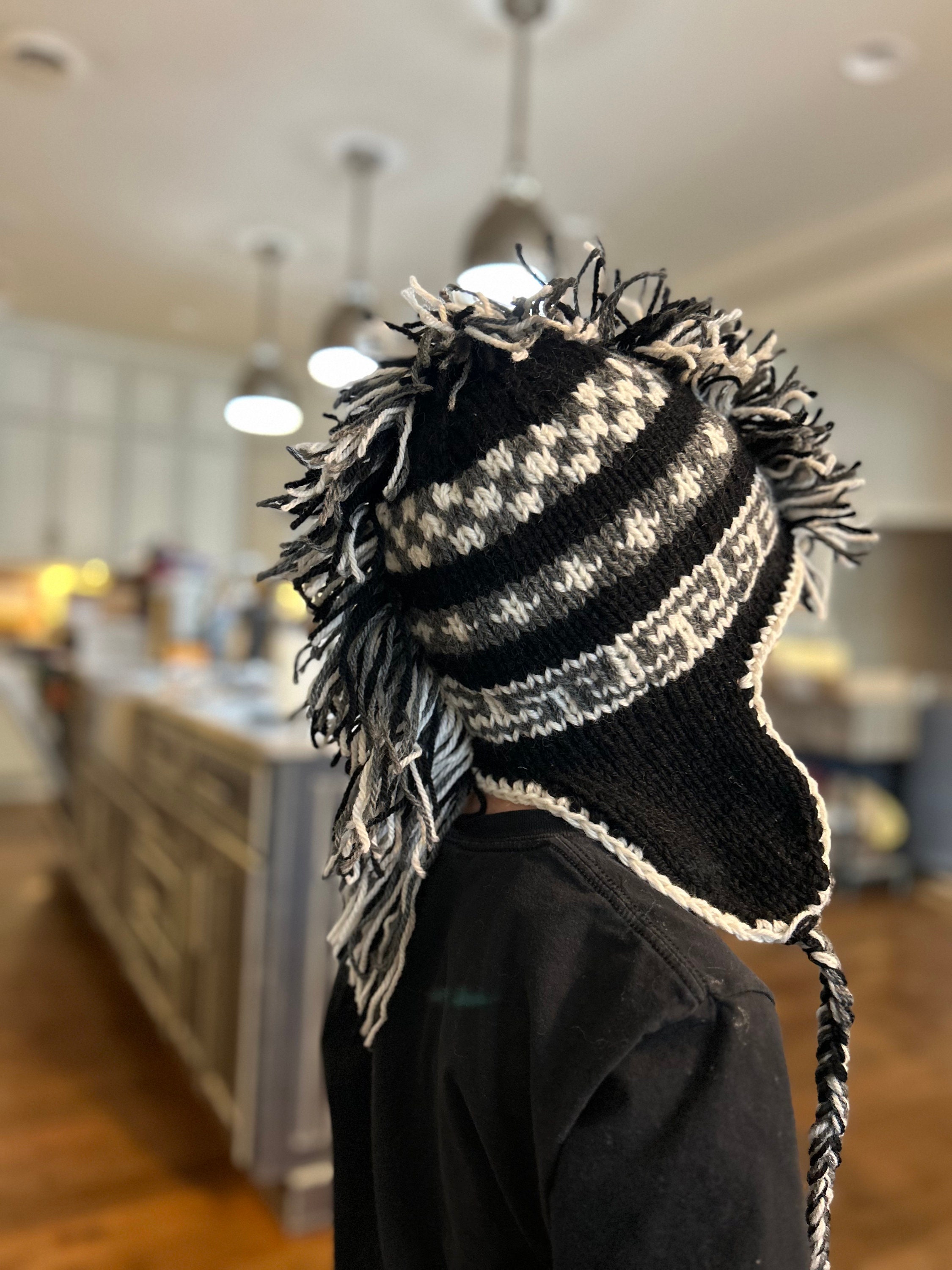 Punk Rock Fair Isle Mohawk Hat - PDF PATTERN - Etsy