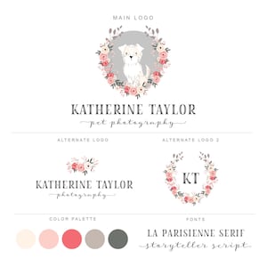 Branding Kit, Branding Package, Dog Logo and Watermarks, Watercolor Dog ...