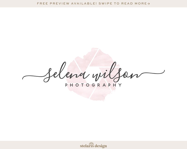 Premade Photography Logo and Watermark Camera Lens Logo | Etsy