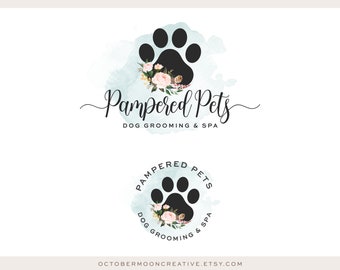 Pet Salon Grooming Logo Design Pet Spa Pet Care Dog - Etsy