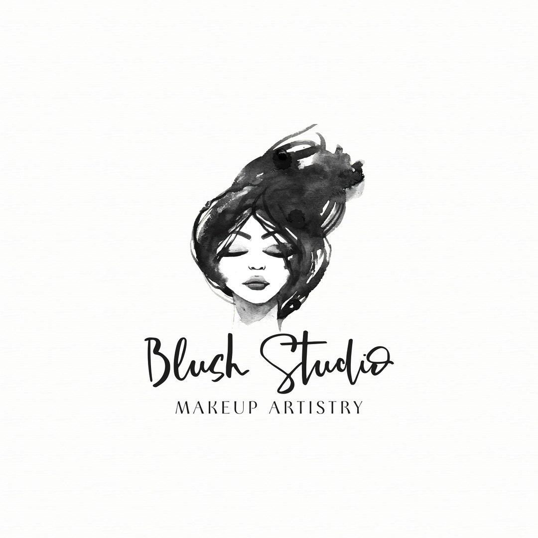 Makeup Logo, Premade Watercolor Make up Logo Design, Fashion ...