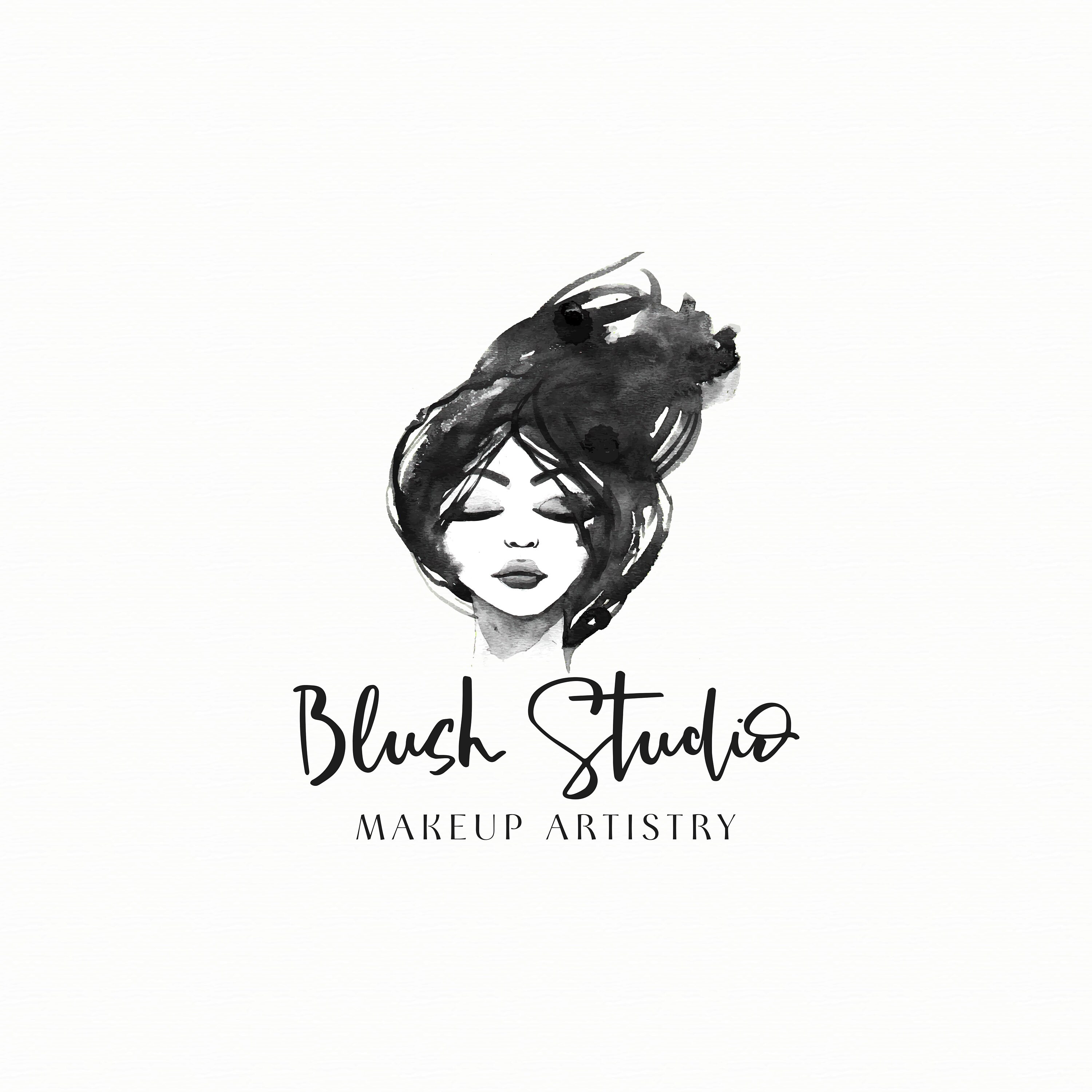 Makeup Logo, Premade Watercolor Make up Logo Design, Fashion ...