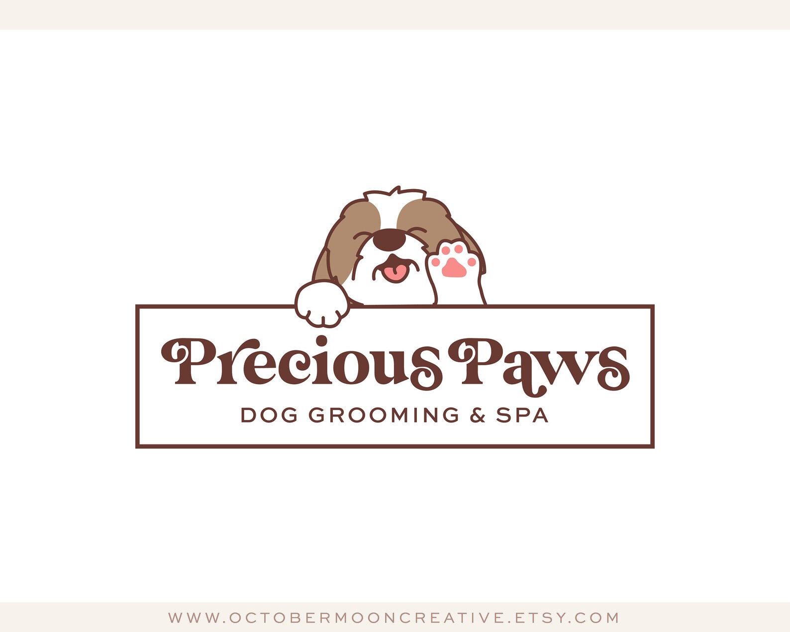 Dog Grooming Logo Dog Spa & Bath Logo Design Paw Boutique - Etsy