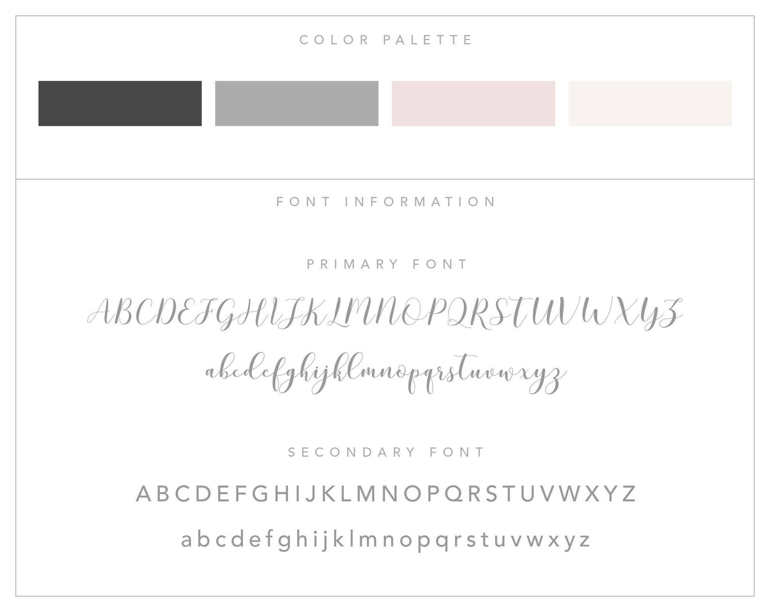 Premade Branding Package, Pink and Gray Photography Logo and Watermark ...
