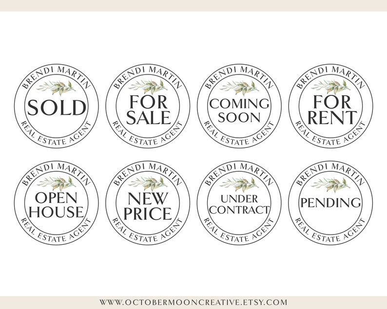 Real Estate Logo Design and Stamps Floral House Logo Real - Etsy