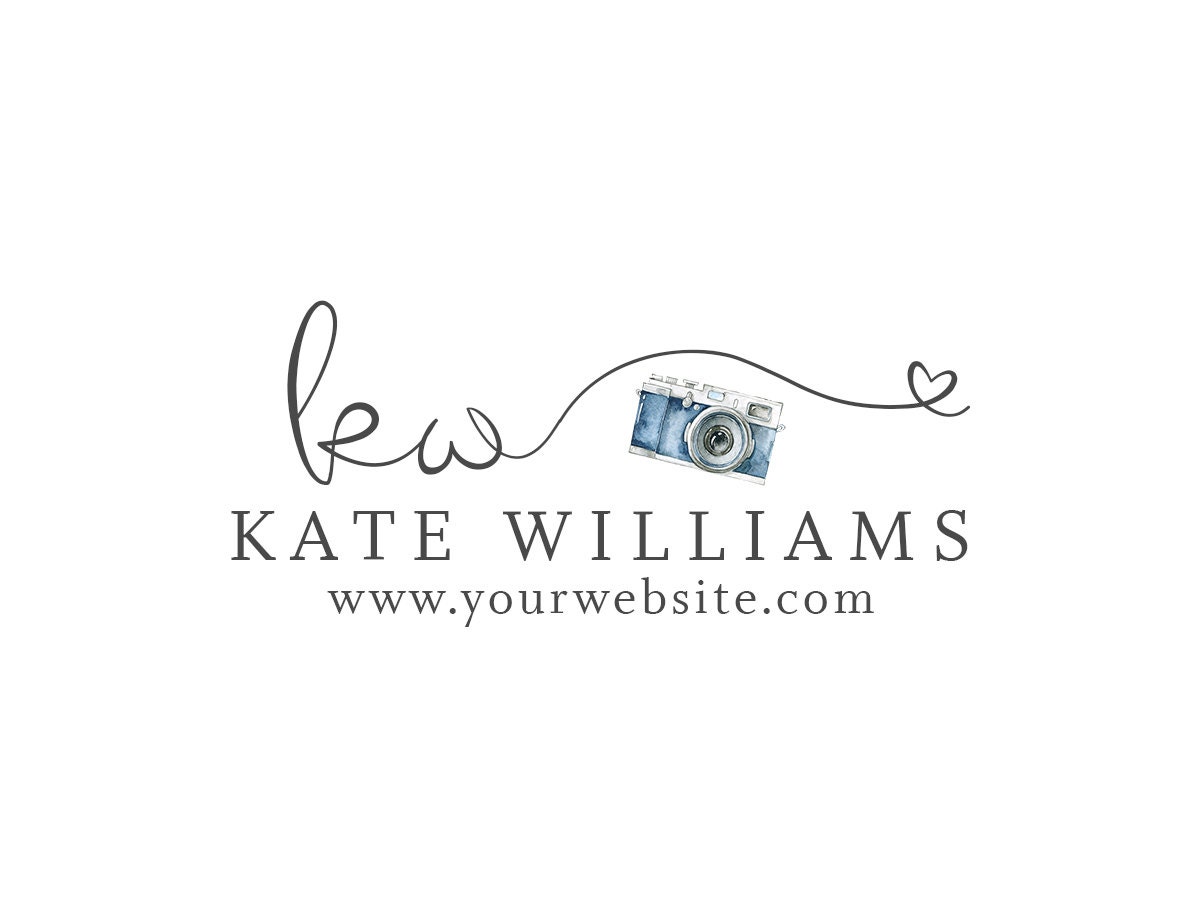 Photography Logo and Watermark, Initials Handwritten Calligraphy Script ...