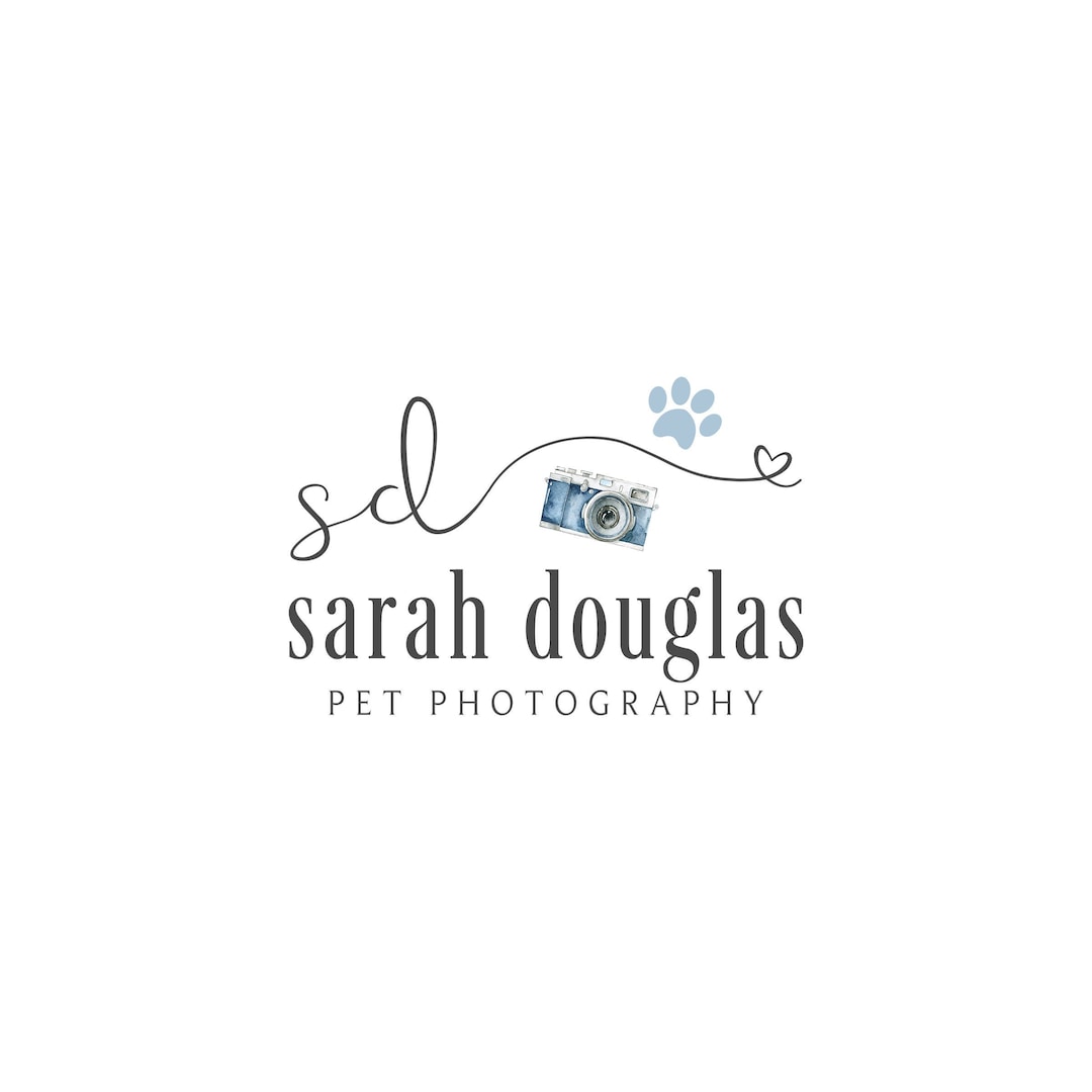 Premade Pet Photography Logo, Dog Logo, Dog Paw Logo, Pet Sitting Logo ...