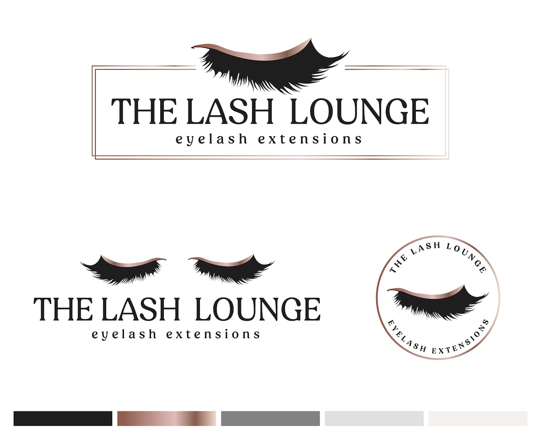 Eyelashes Logo, Lashes Logo, Watercolor Makeup Logo, Beauty Salon Logo ...