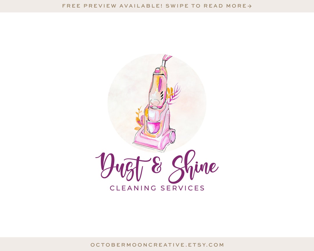 Watercolor Home Cleaning Business Logo, Cleaning Service Logo Design ...