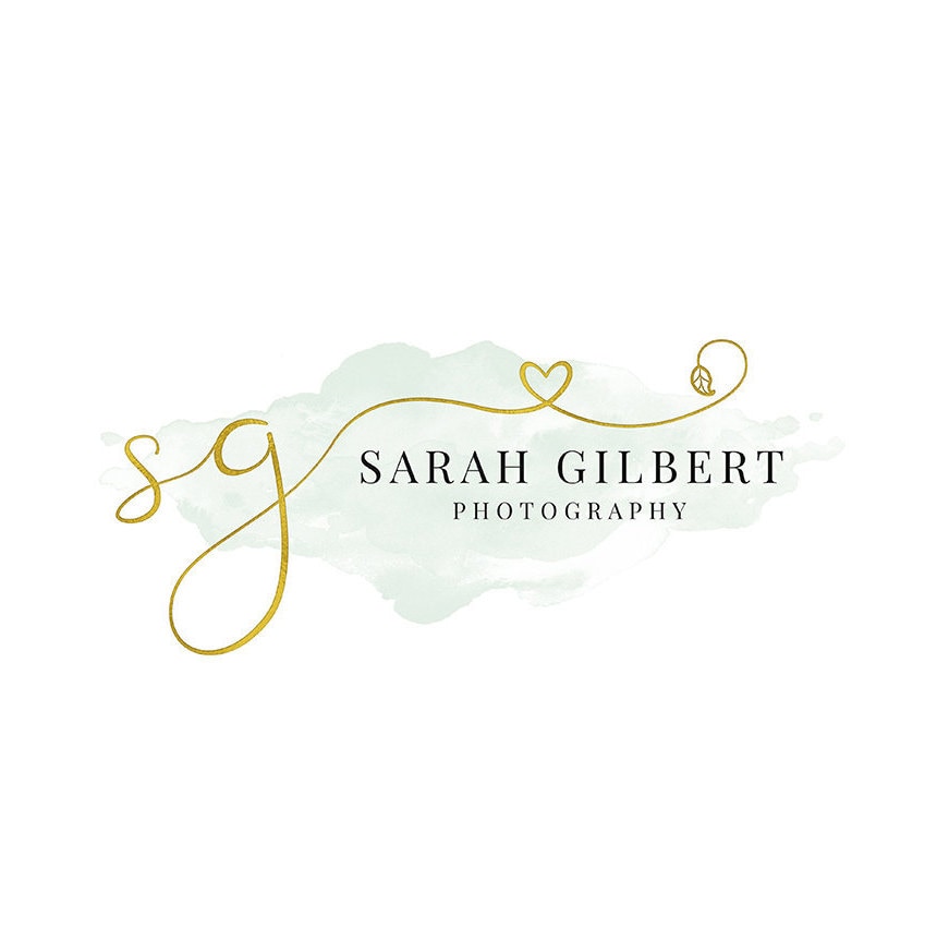 Paper & Party Supplies Gold Logo Watercolor Logo Initials logo ...