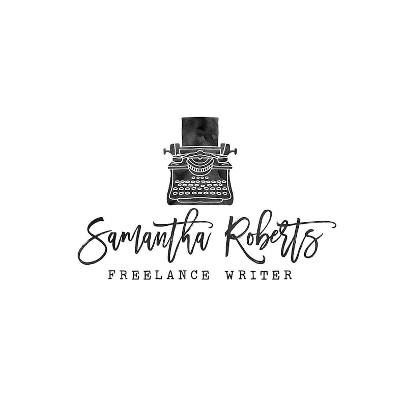 Premade Logo Design Vintage Typewriter Logo Author Logo - Etsy