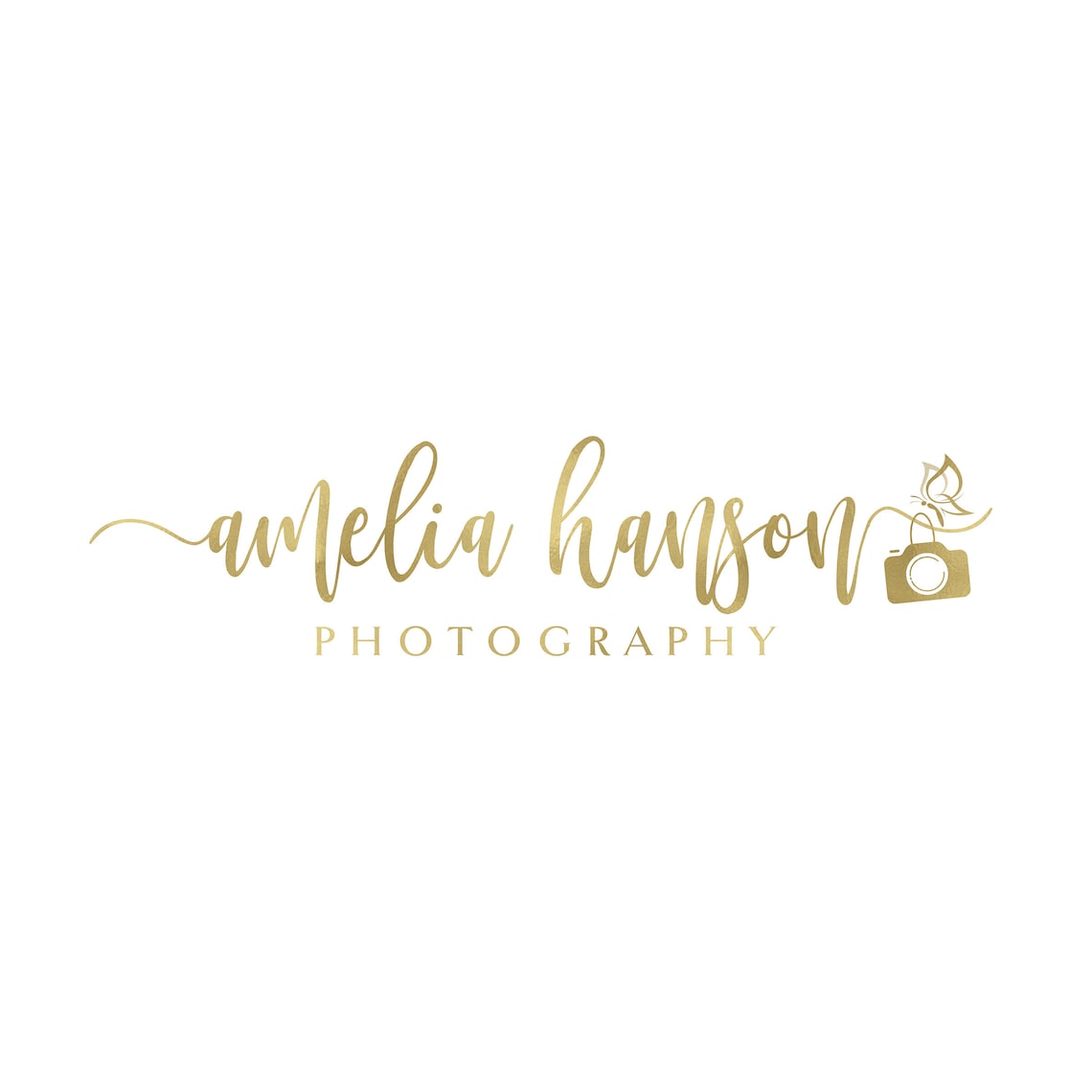 Gold Photography Logo Premade Logo Design Photography | Etsy