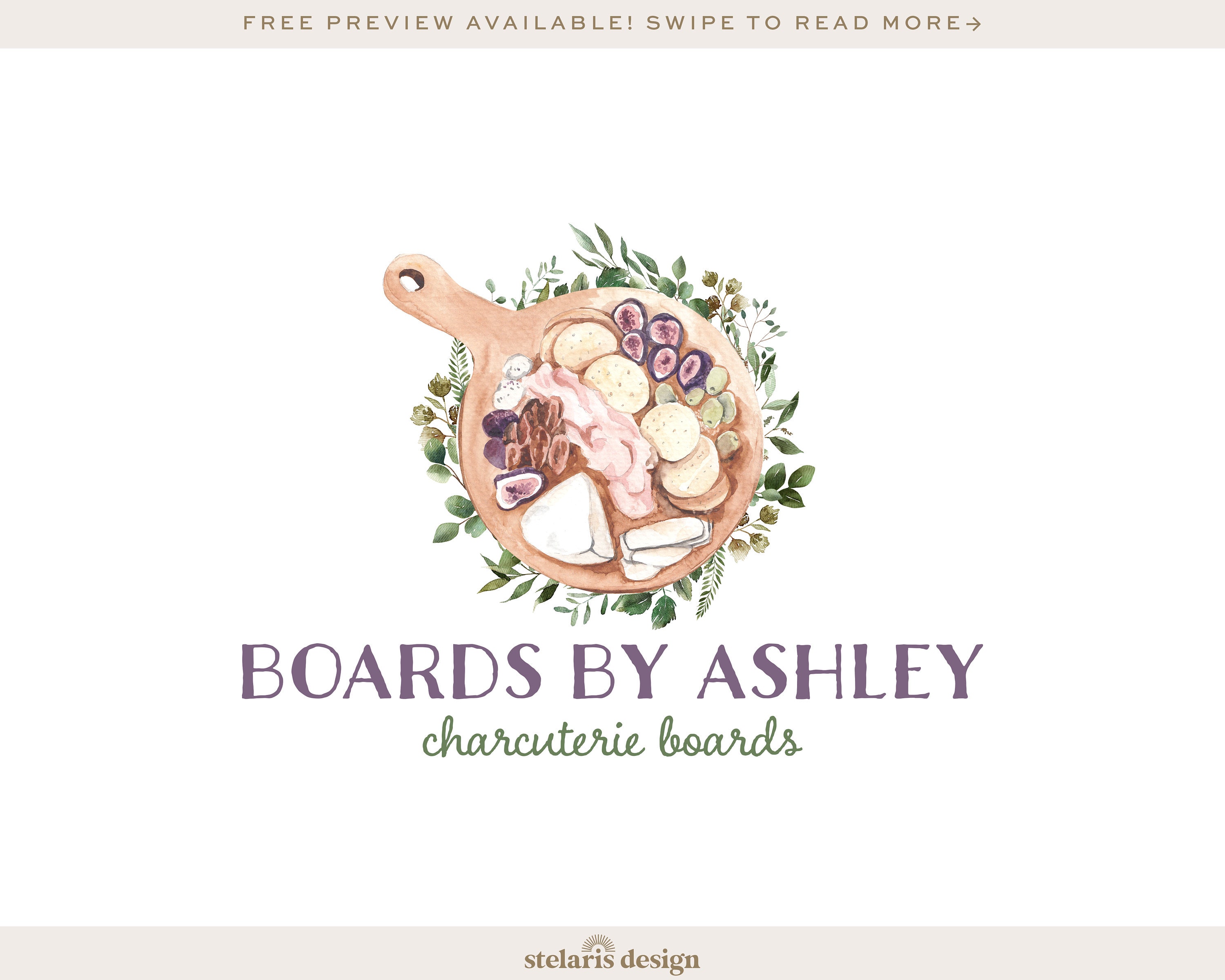 Cheese Board Logo Charcuterie Logo Food Blog Logo Farmhouse | Etsy