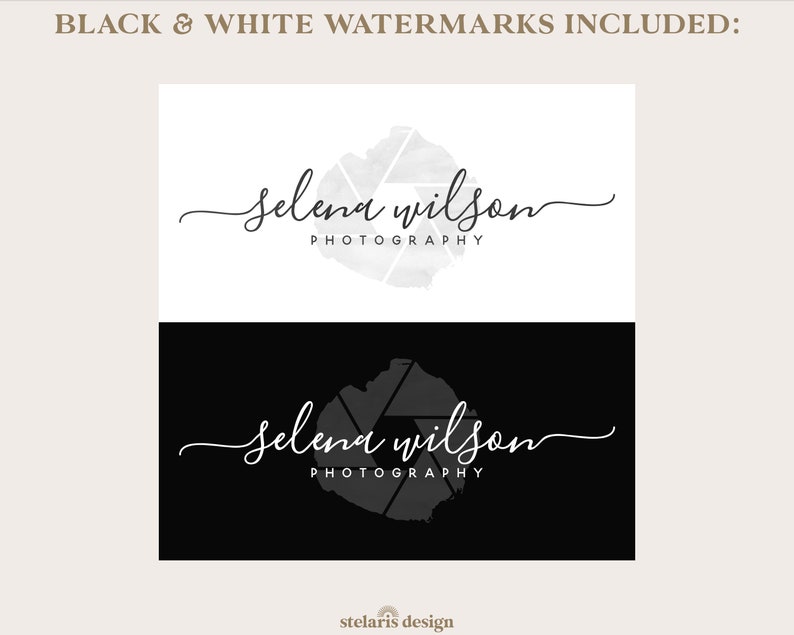 Premade Photography Logo and Watermark Camera Lens Logo | Etsy