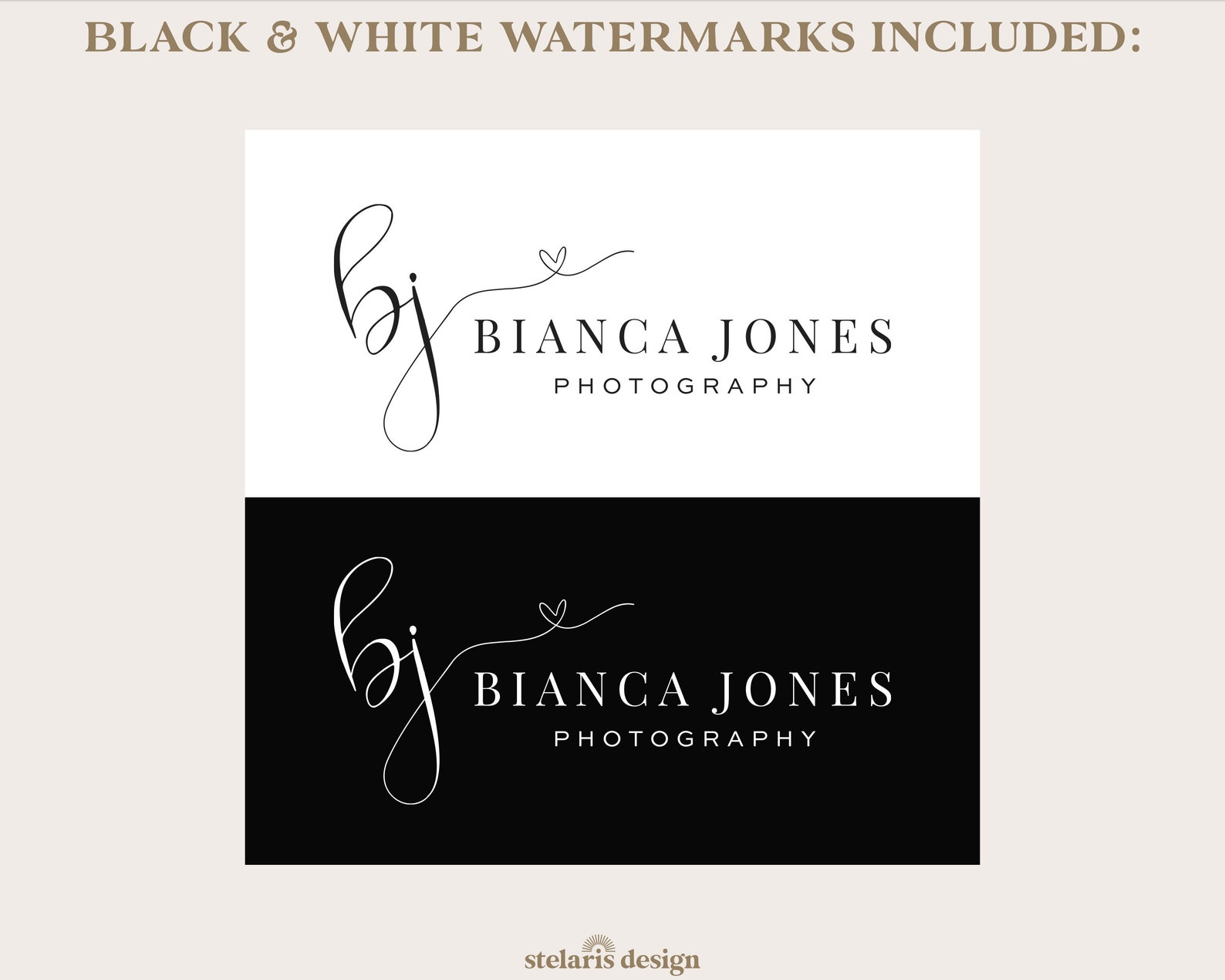 Photography Logo Design Watermark for Photography Heart - Etsy