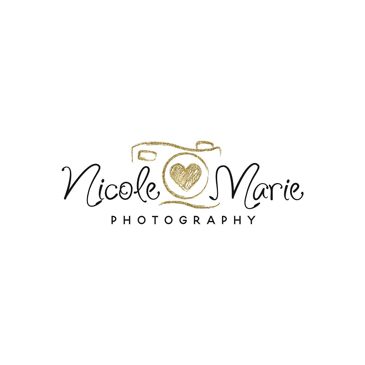 Premade Gold Photography Logo Design Photography Watermark | Etsy