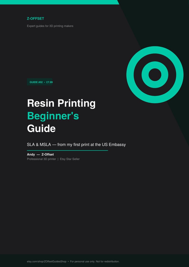 Resin Printing Beginner's Guide | SLA MSLA Tutorial (digital Download ...