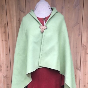 Viking Cloak~ Green Wool Cloak~ Square Cloak~ Norse, Anglo Saxon Cloak ...