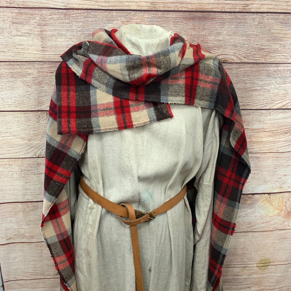 Viking Cloak Plaid Wool Cloak Unisex Square Cloak Norse | Etsy