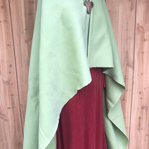 Viking Cloak~ Green Wool Cloak~ Square Cloak~ Norse, Anglo Saxon Cloak ...