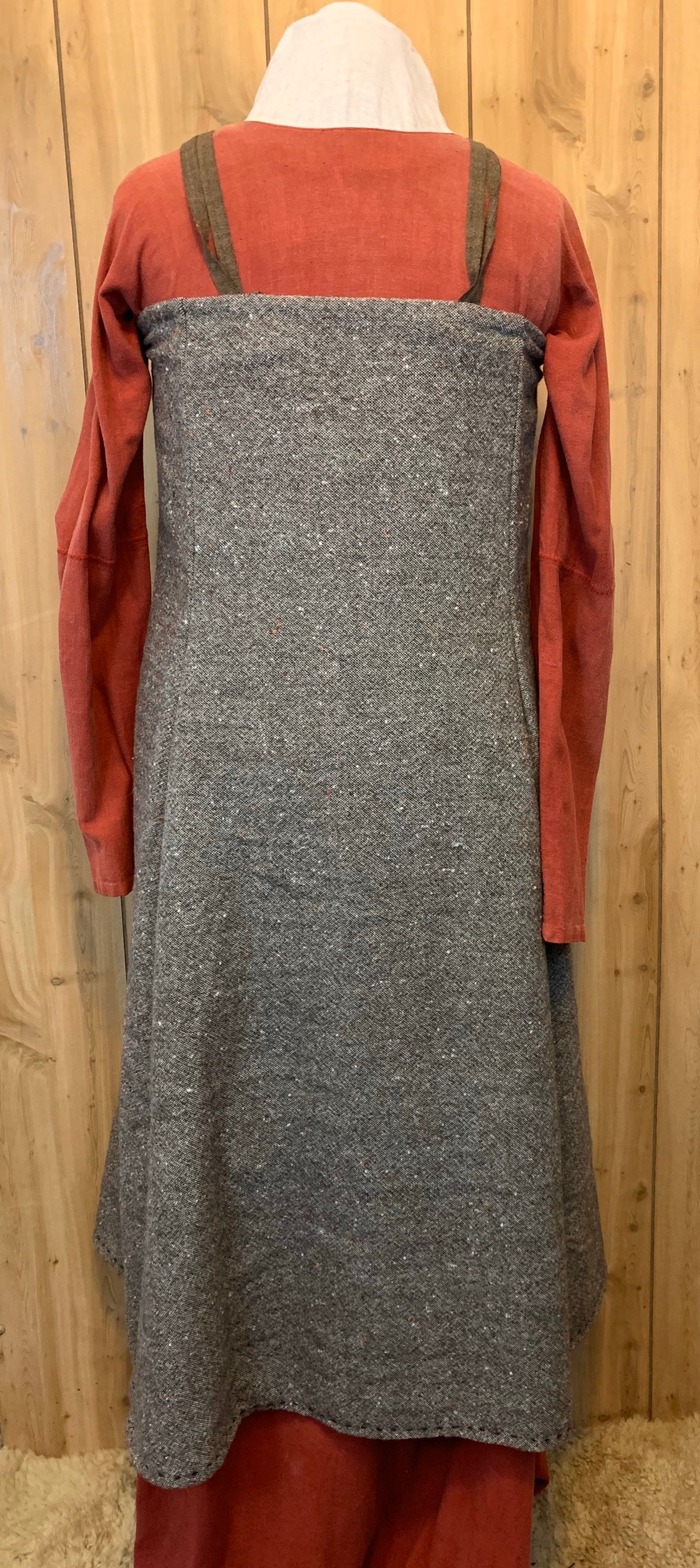 Viking Apron Dress~brown Tweed Viking Dress- Viking Hangerock-viking ...