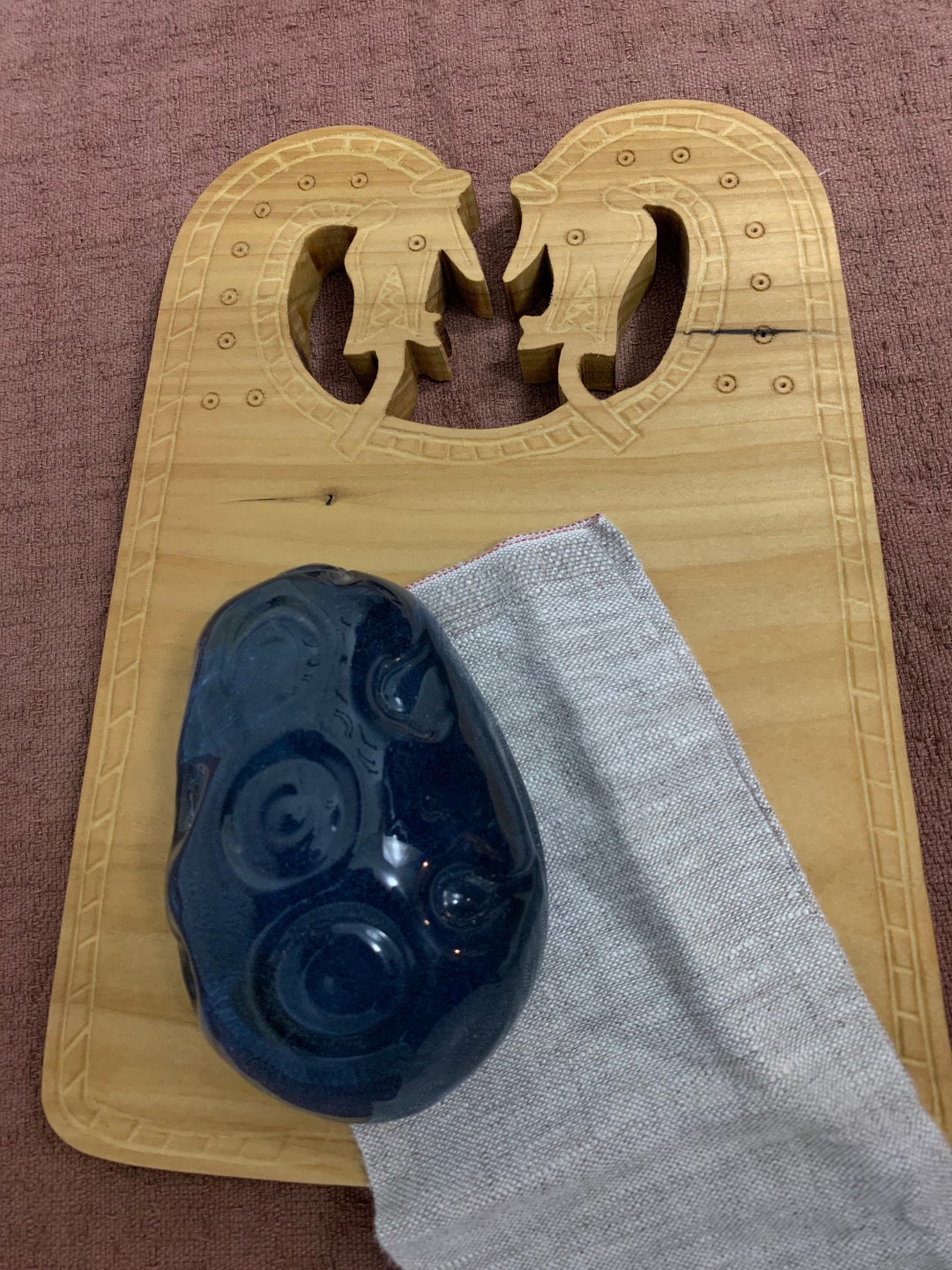 Viking Smoothing Board~ Wooden Scar Dragon Plaque~ Orkney Iron Board ...