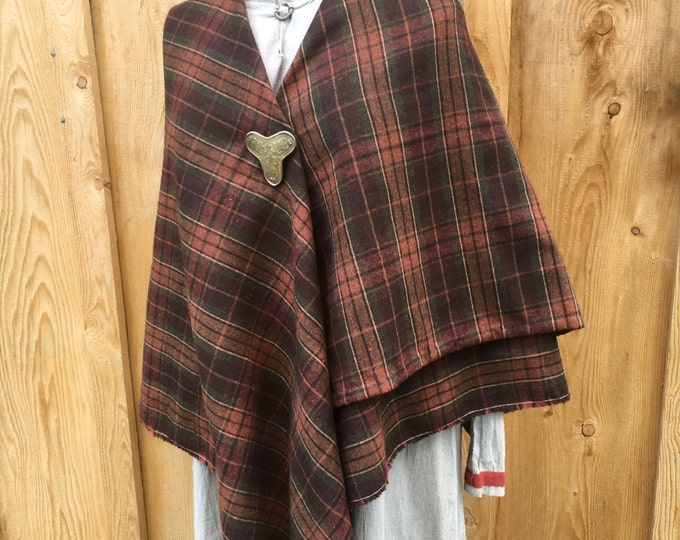 Viking Cloak~ Wool Cloak~ Viking Cloak~tan Wool Square Cloak~ Anglo ...