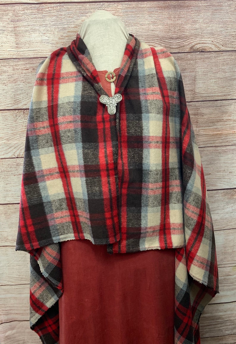 Viking Cloak Plaid Wool Cloak Unisex Square Cloak Norse - Etsy