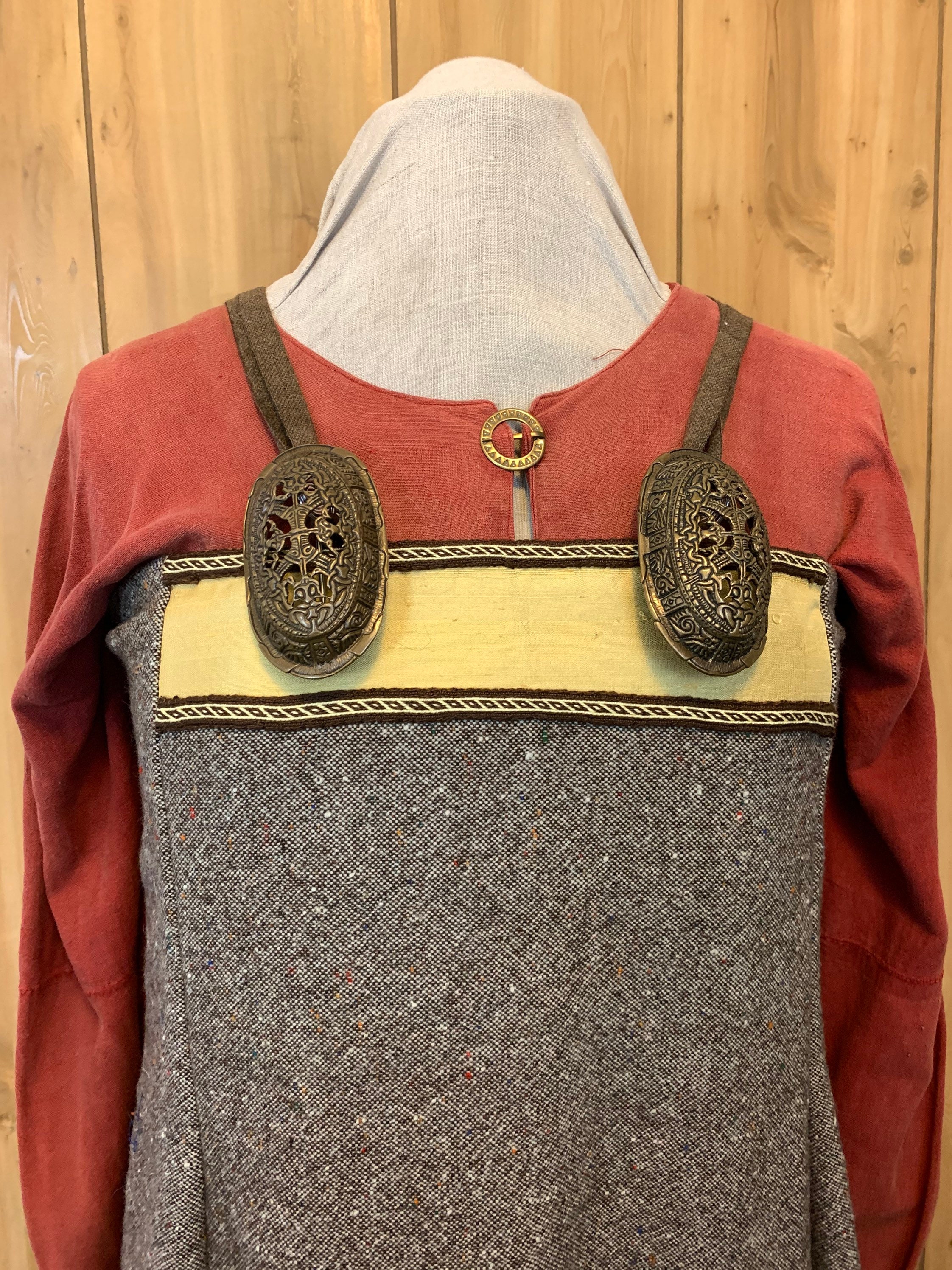 Viking Apron Dress~brown Tweed Viking Dress- Viking Hangerock-viking ...