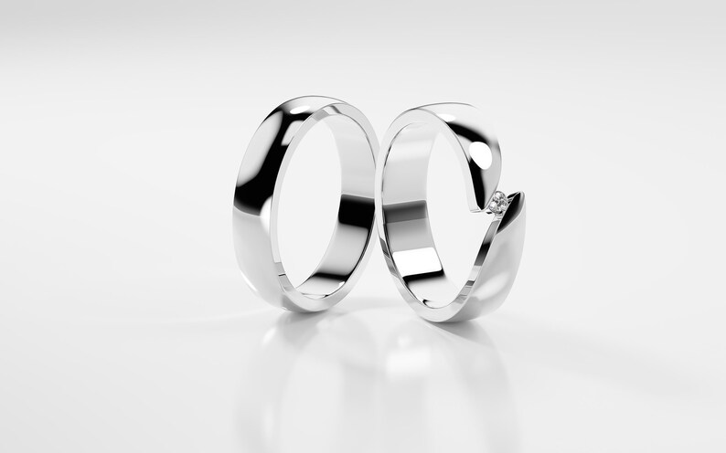 Wedding Ring Set in Gold or Platinum | Lab-grown or Natural Diamonds ...