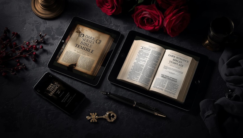 Dark Romance Series Bible Template | Author World Building Workbook ...