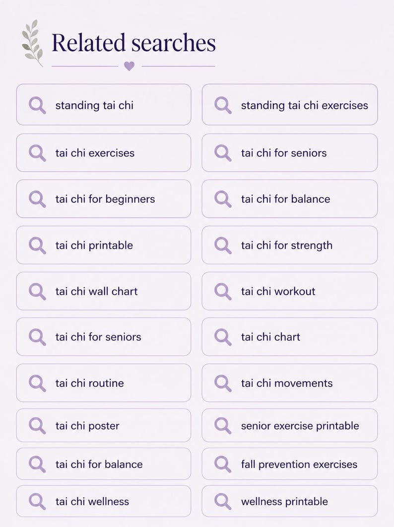 Printable Tai Chi Chair Exercise Bundle for Seniors | Seated Workout ...