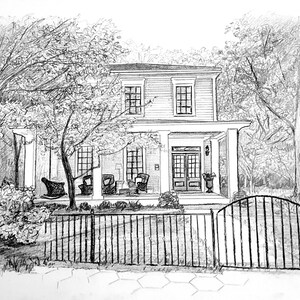 Custom House Drawing Made to Order - Etsy