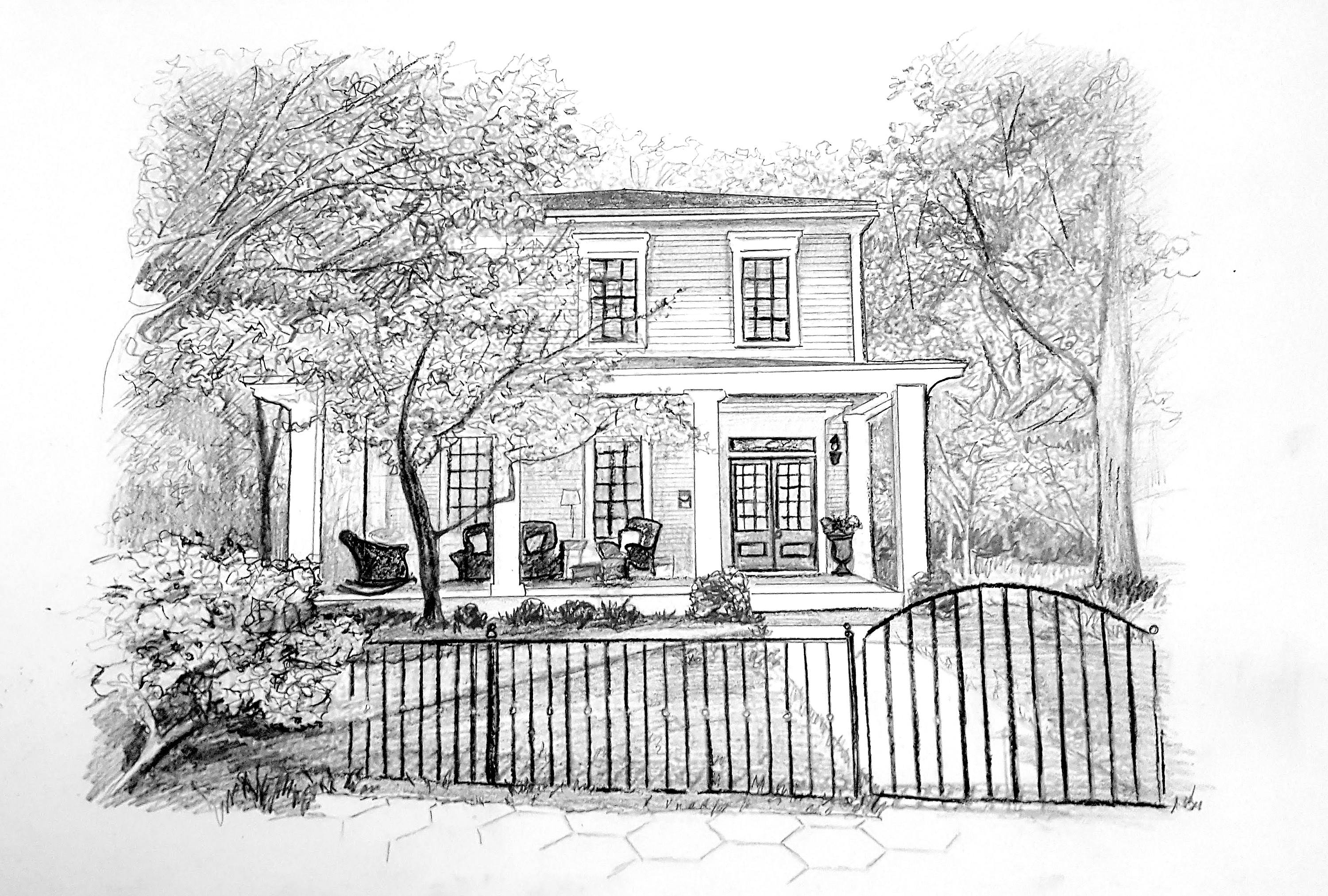 Custom House Drawing Made to Order - Etsy