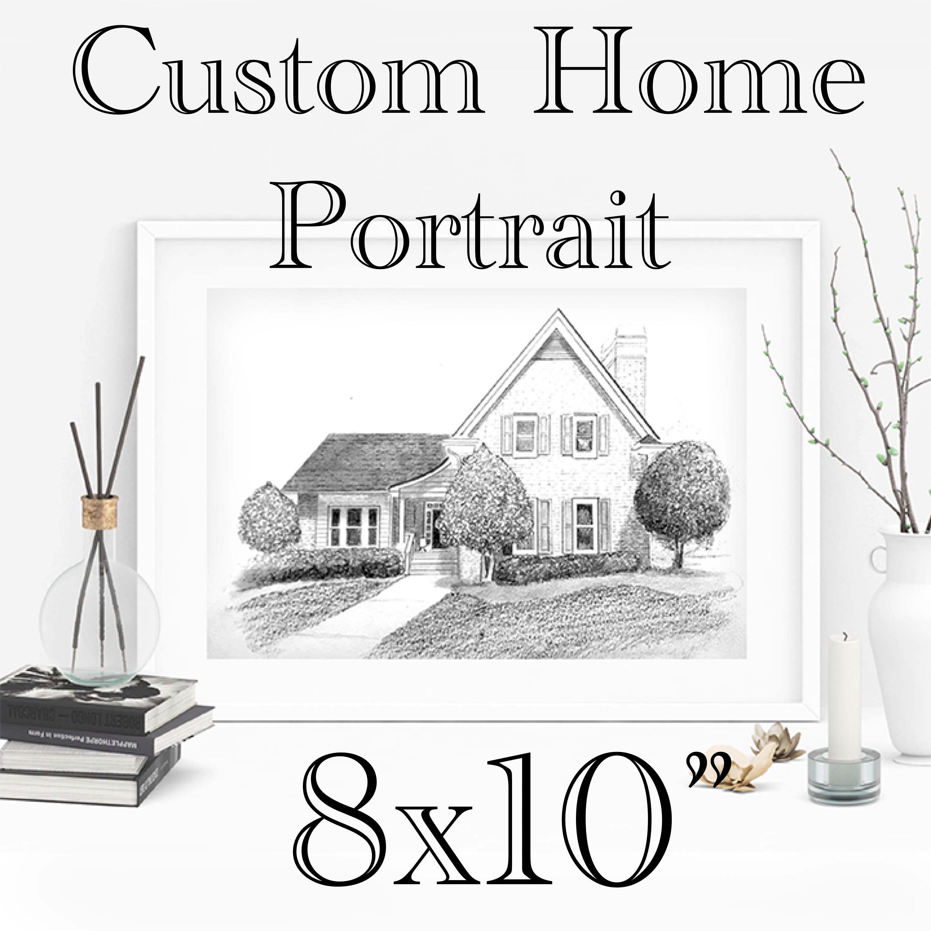 Custom Home Drawing 8x10" - Made to Order - Etsy