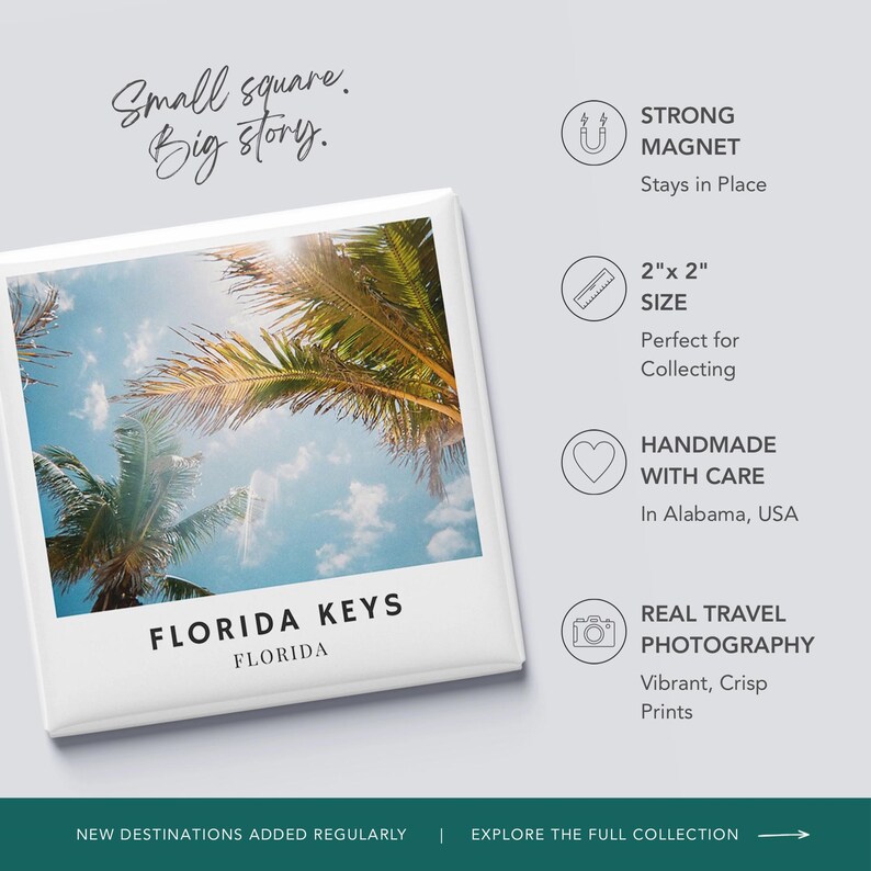 Florida Keys Photo Magnet | Travel Keepsake Souvenir | Florida Beach ...