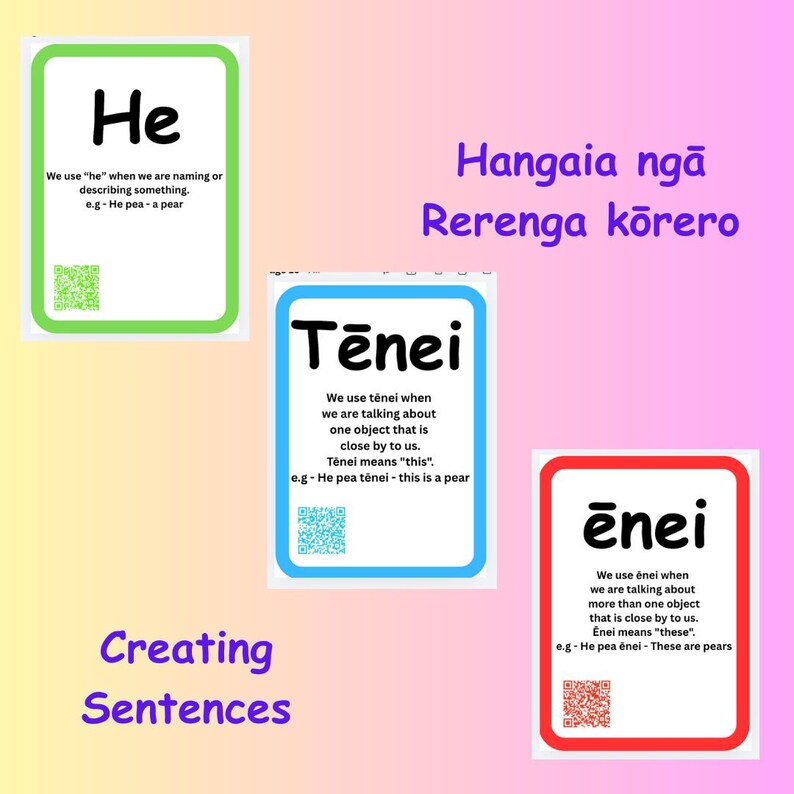Te Reo Māori Fruit Flashcards | Ngā Hua Rākau, QR Audio, Sentence ...