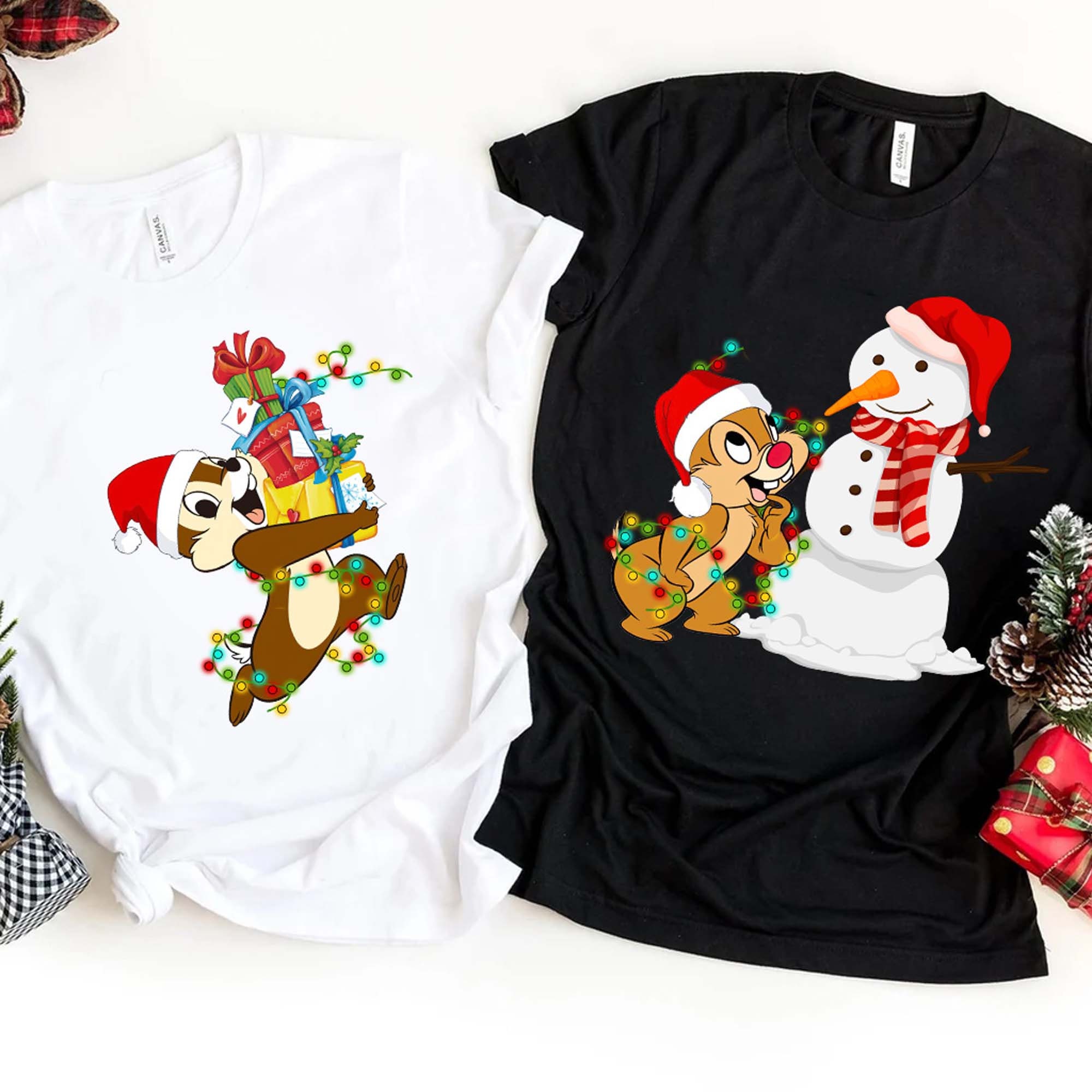 Disney Chip N Dale Chipmunks Christmas Lights Shirt, Chip And Dale ...