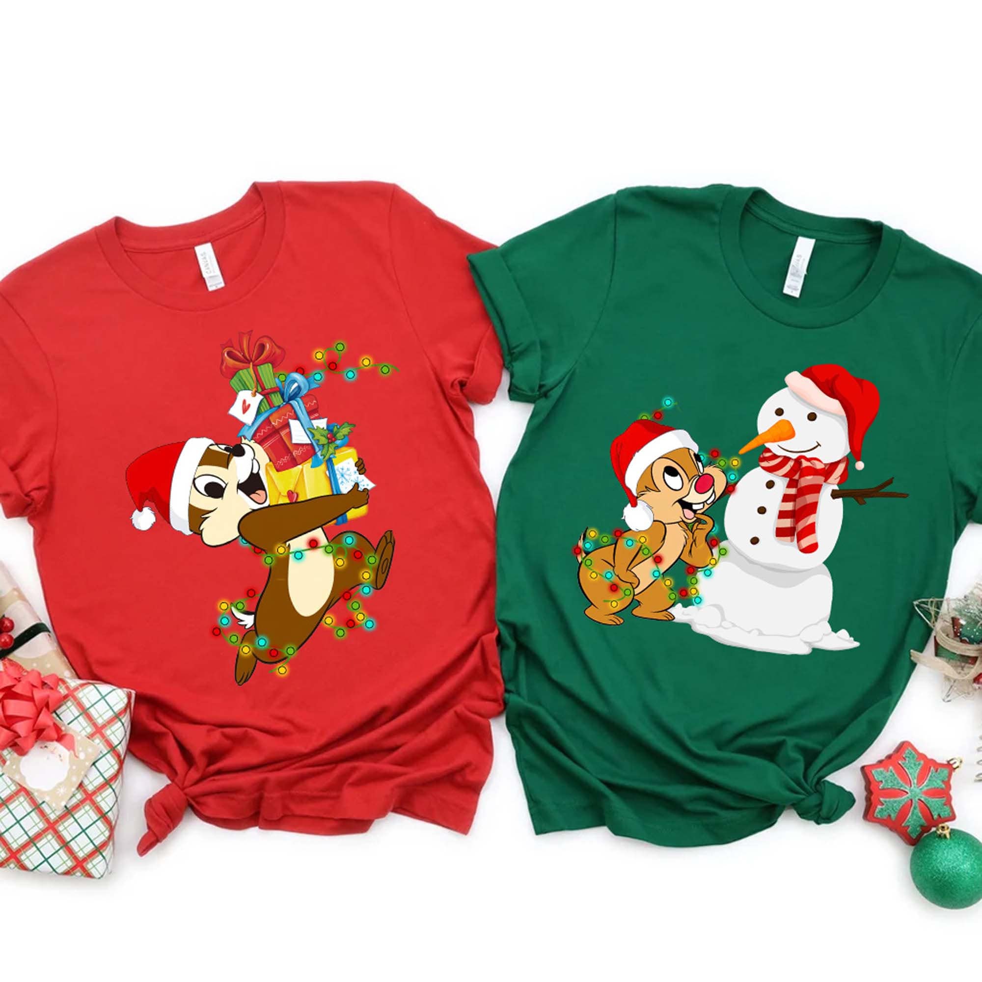Disney Chip N Dale Chipmunks Christmas Lights Shirt, Chip And Dale ...