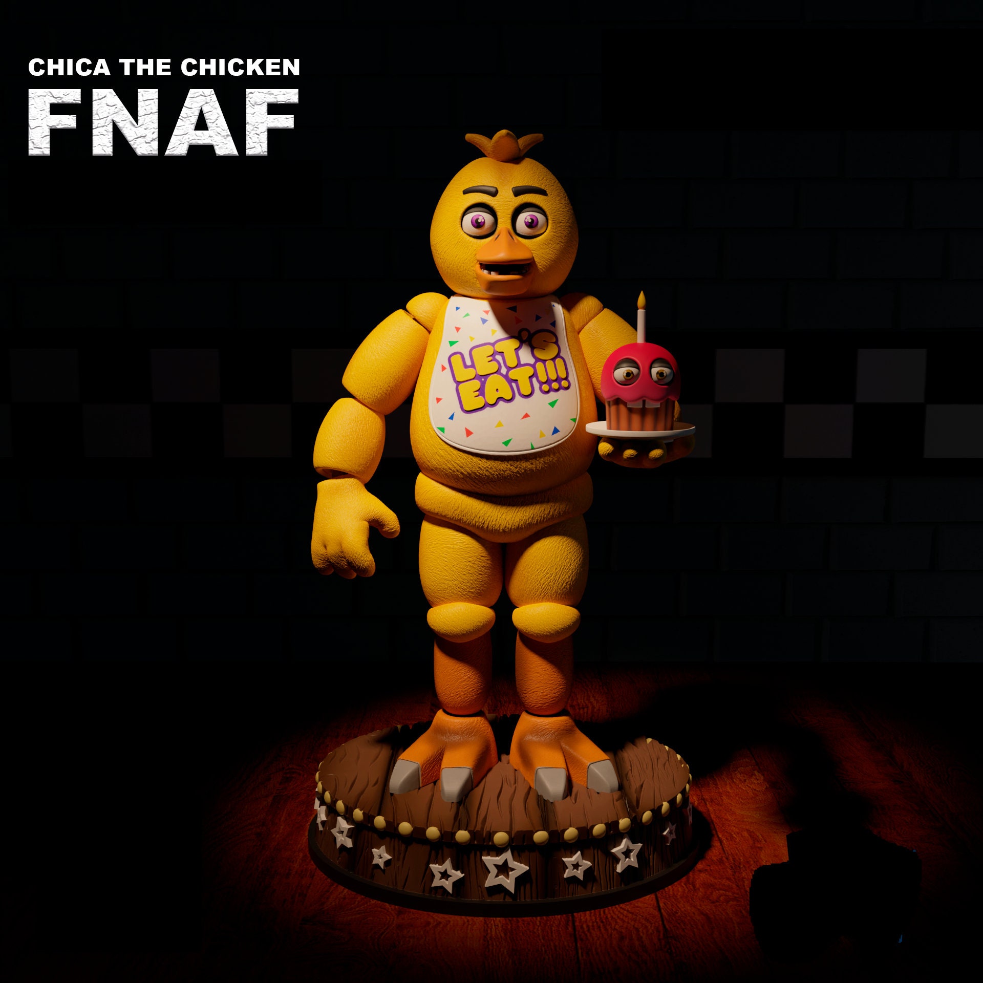 FNAF Chica 3D Model - Etsy