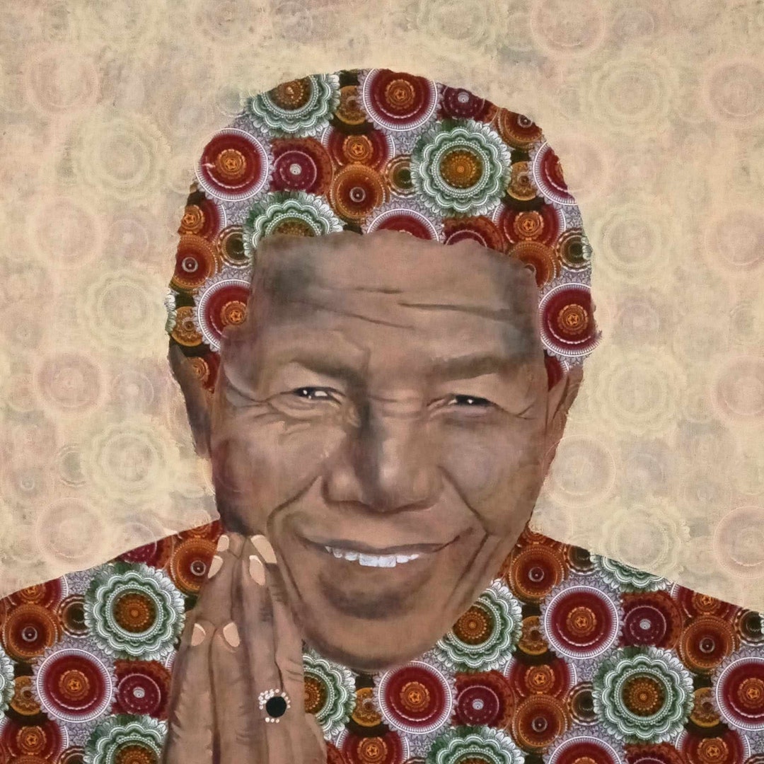 Nelson Mandela Mandala 38X38 - Etsy