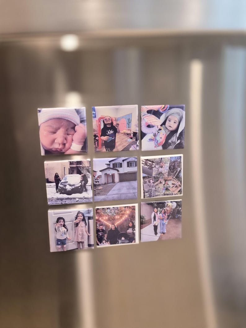 Custom Photo Magnets | 2x2 Inch Personalized Fridge Magnets | Family ...