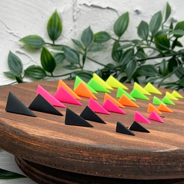 Green Neon Studs - Etsy