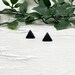 Black Triangle Stud Earrings, Matte Triangle Post Earring, Geometric Jewelry, Mens Stud Earring ...