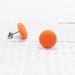 Orange Stud Earrings Matte Round Studs Tiny Small Big - Etsy