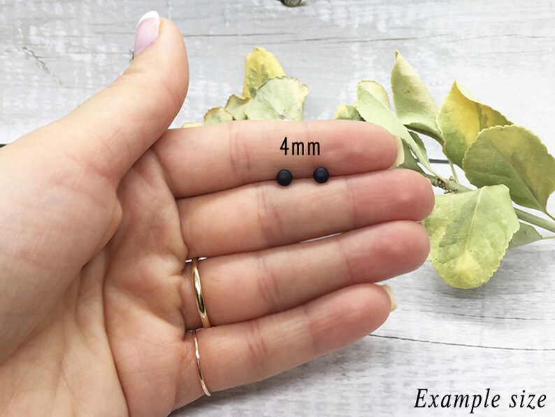 Any 6 Pairs 4mm Matte Dot Stud Earrings Tiny Simple Ear | Etsy
