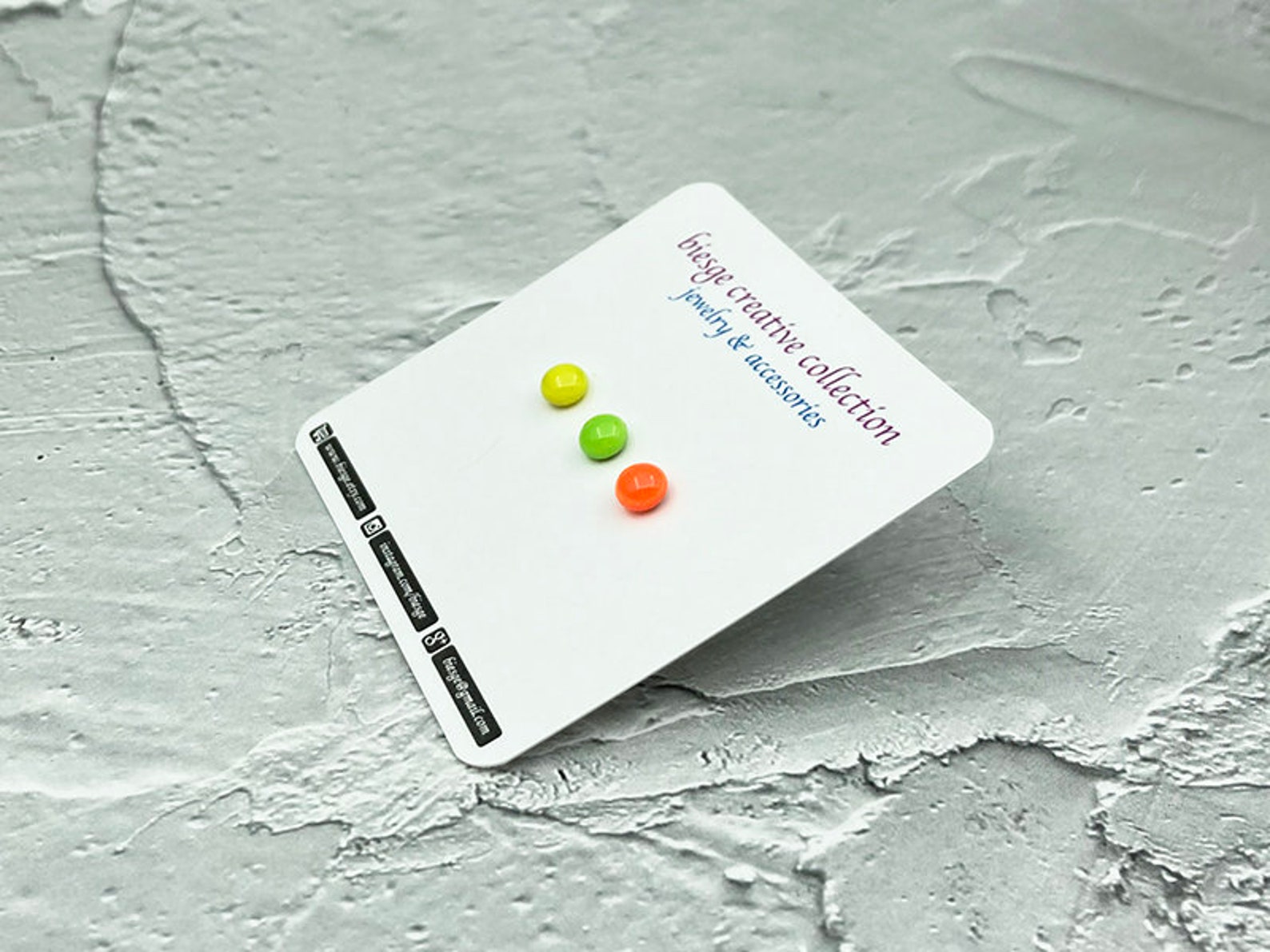 Single 3 Neon Stud Earrings Set Titanium Neon Circle Earrings - Etsy